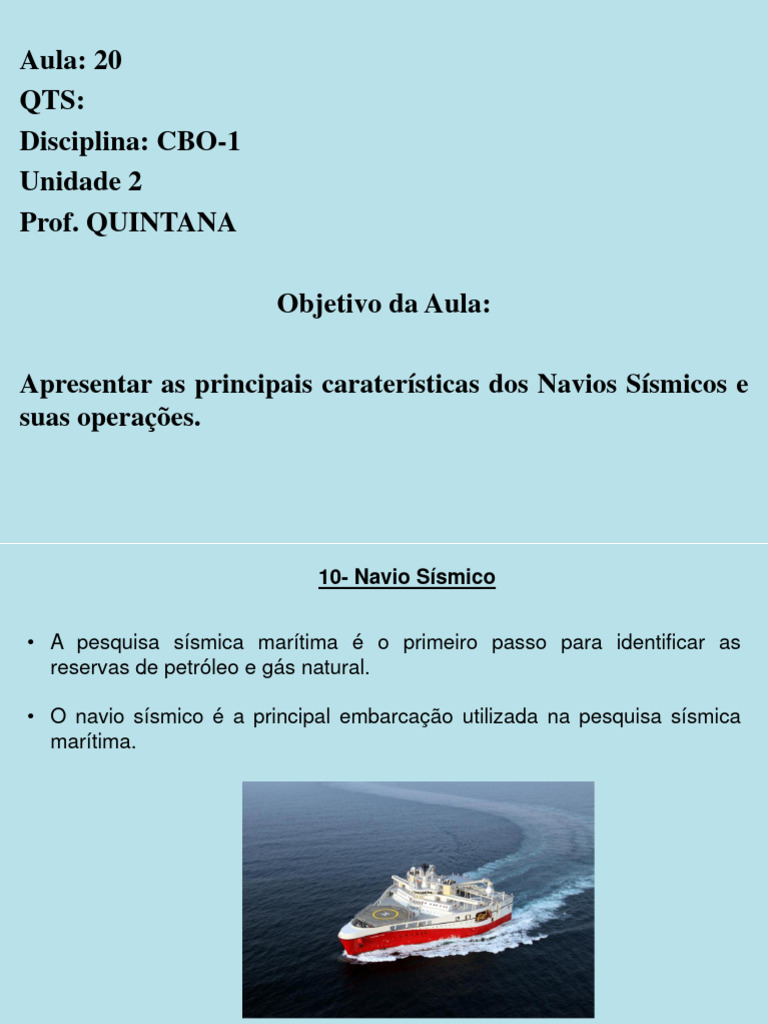 Aula 20 Qts Ciaga Cbo 1 2024 Quintana | PDF | Navios | Mar
