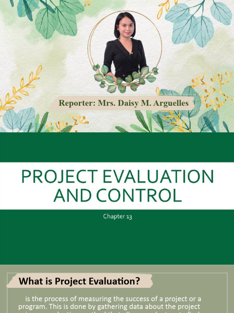 3rd Reporter PROJECT EVALUATION AND CONTROL | PDF | Evaluation | Risk
