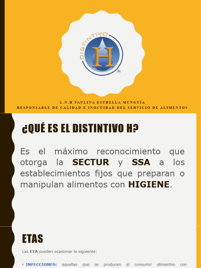 Distintivo H Final | PDF | Alimentos | Lavado de manos