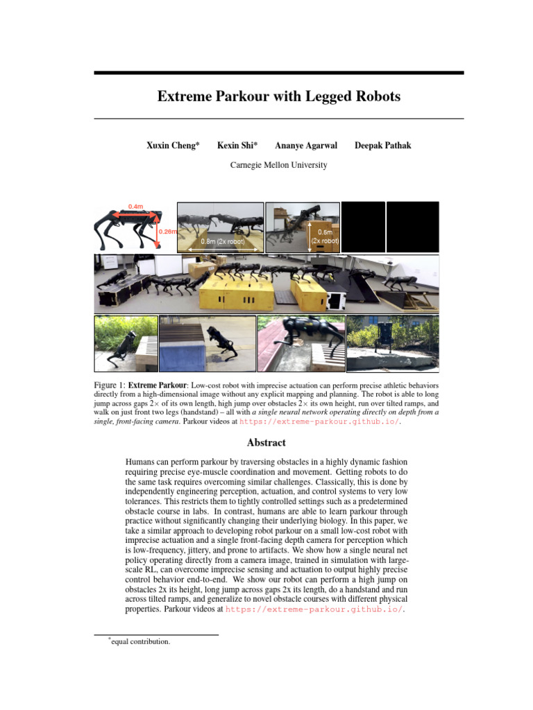Parkour Pdf Artificial Neural Network Robot