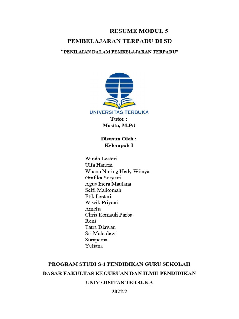 Resume Kelompok 1 Modul 5 | PDF