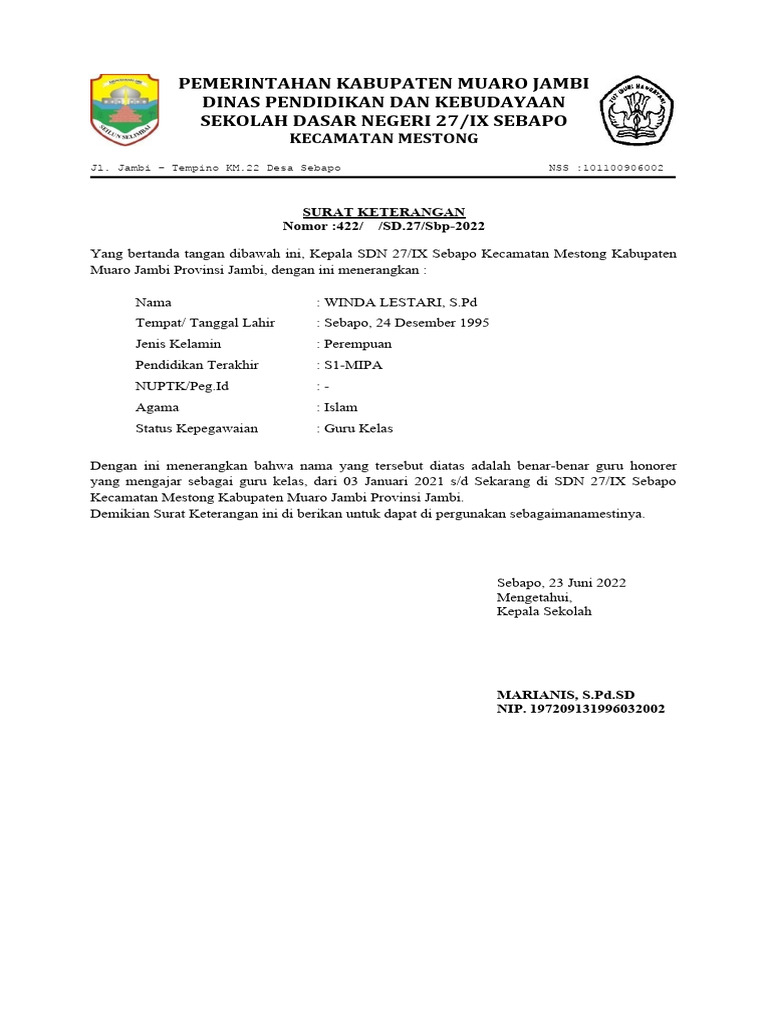 Surat Tugas Mbak Ira | PDF