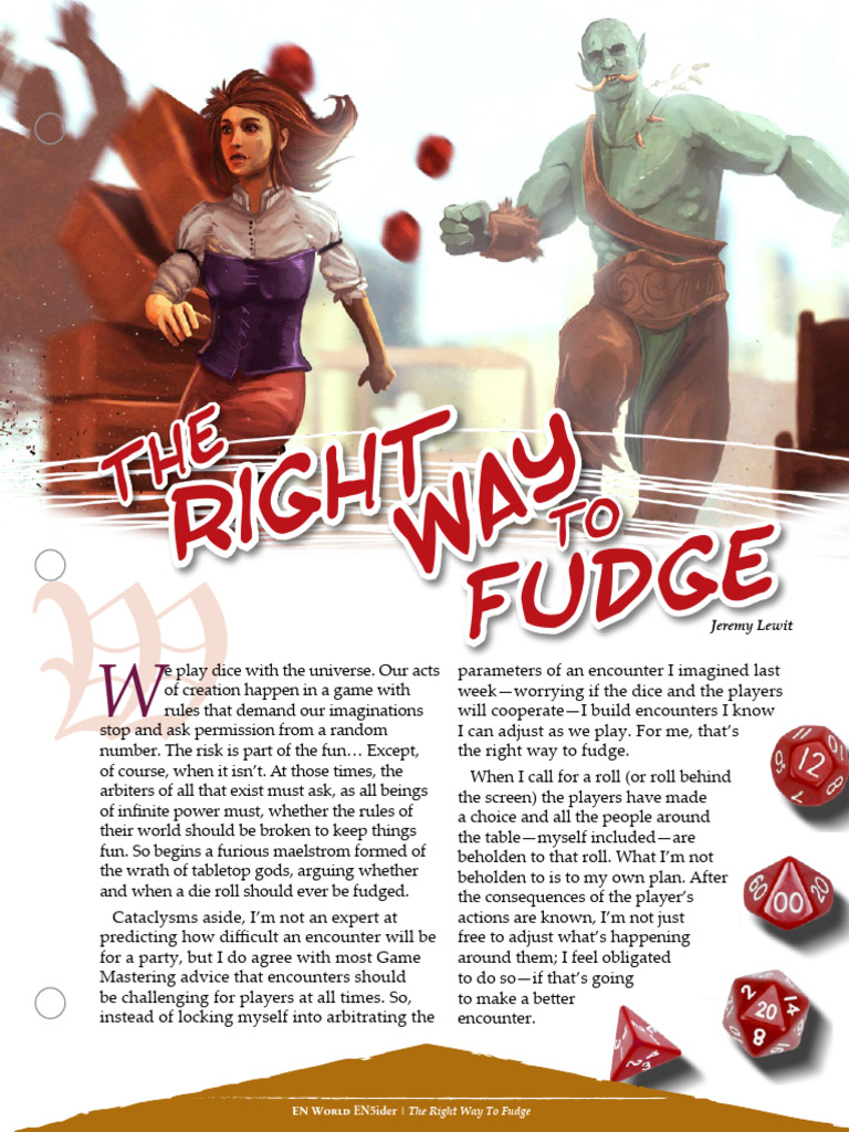 EN5ider 027 - The Right Way To Fudge | PDF | Games & Activities