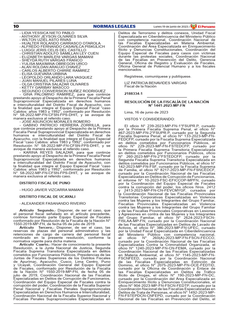 Normas Legales: El Peruano | PDF | Fiscal | Perú