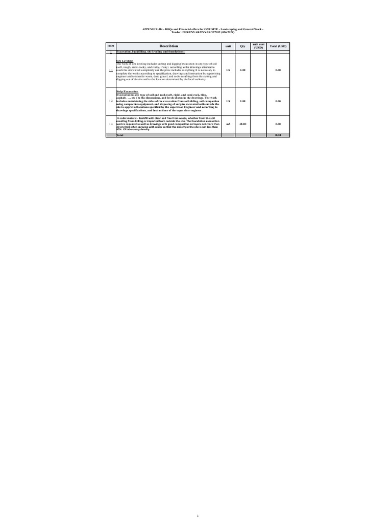 Appendix-B4 - BOQ-Financial Offer Landscaping and General Work | PDF ... Appendix-B4 - BOQ-Financial Offer Landscaping and General Work | PDF ...