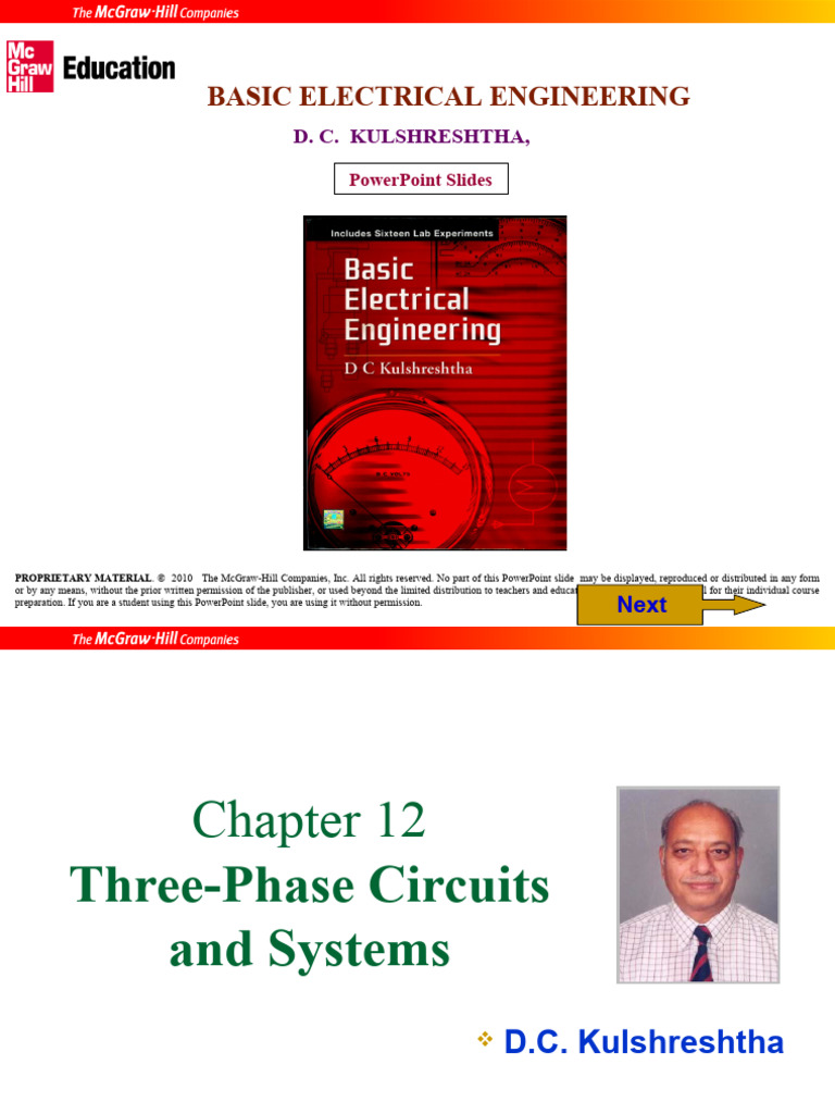 Powerpoint Slides To Chapter 12 Three Phase Circuits and Systems ...