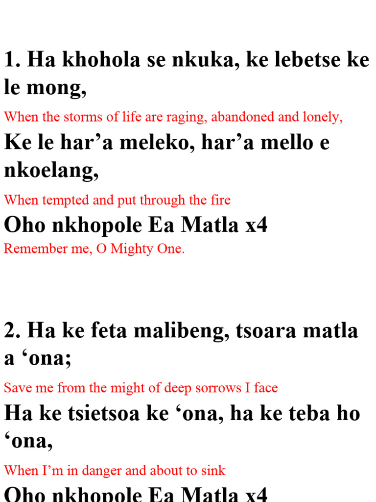 Lukhangela Kuwe Hymn Lyrics | PDF | Religion & Spirituality | Self-Improvement