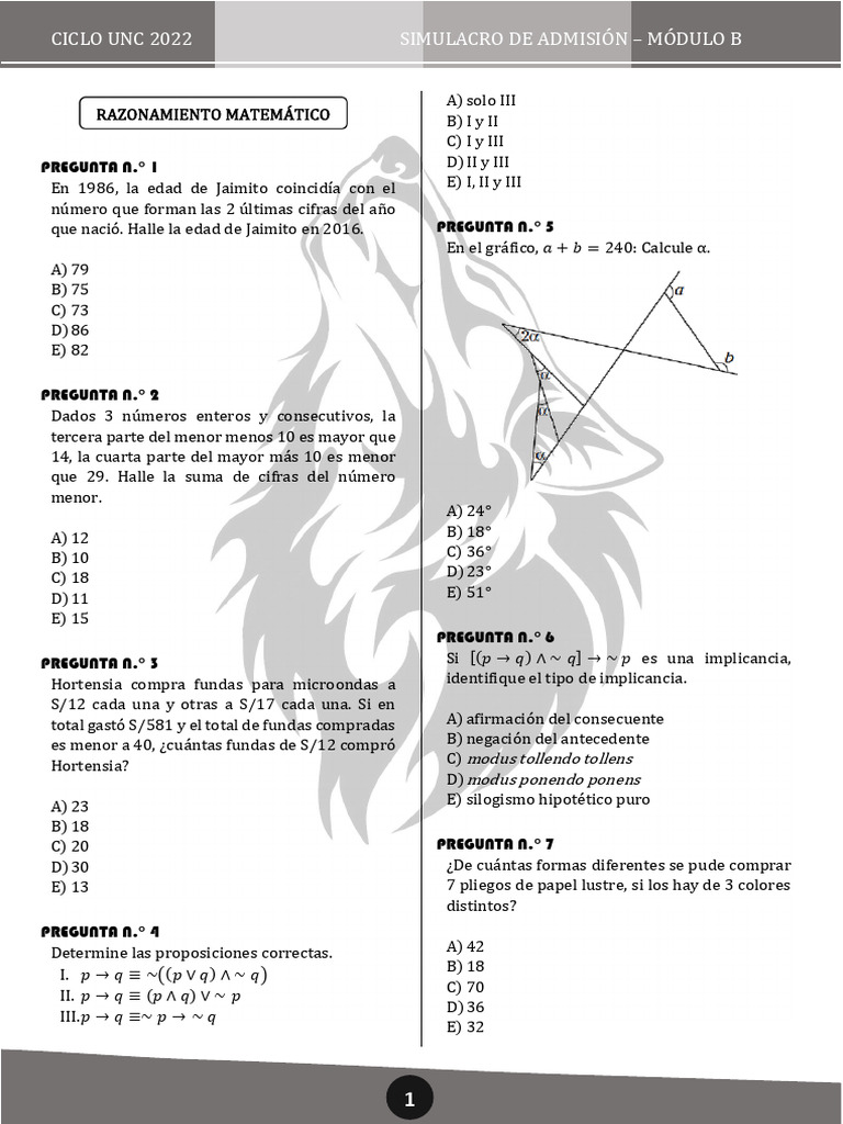 Examen Simulacro - MÓDULO B7 | PDF | Núcleo atómico | Plasmodium