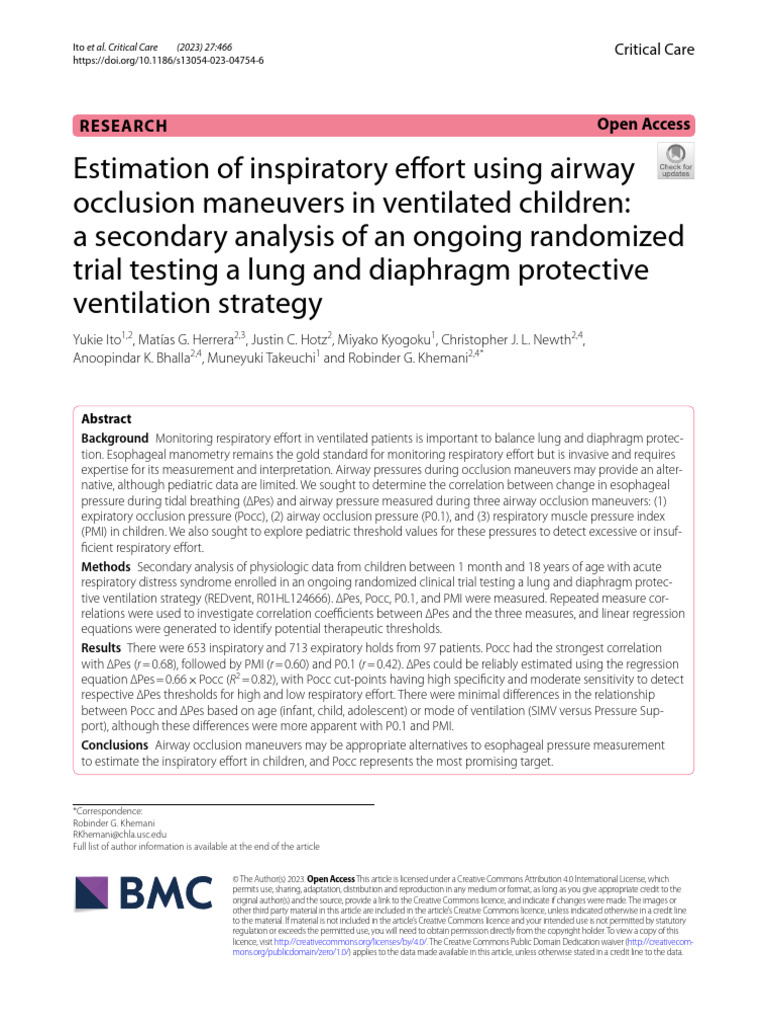 Research Open Access | PDF | Respiratory Tract | Lung