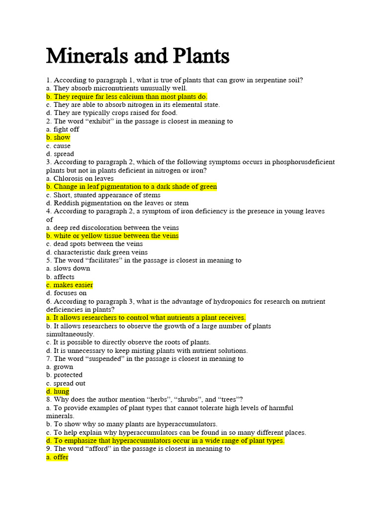 Minerals and Plants | PDF | Stars | Earth Sciences