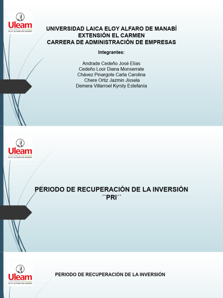 Diapositiva Pri | PDF | Flujo de efectivo | Economias