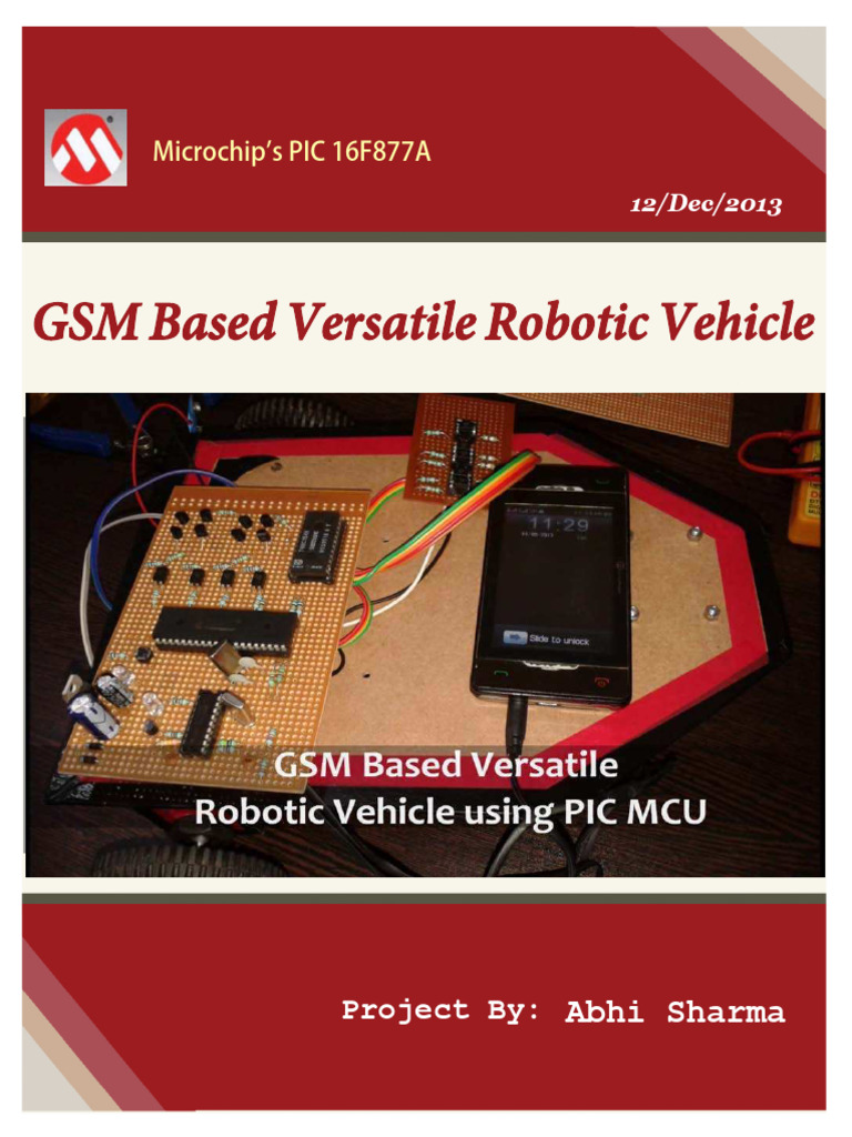 Pic 16f877a Gsm Based Versatile Robotic Vehicle Pdf Resistor Electric Motor