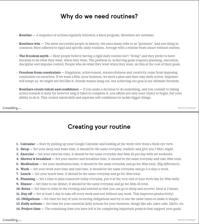 Routines | PDF | Psychology