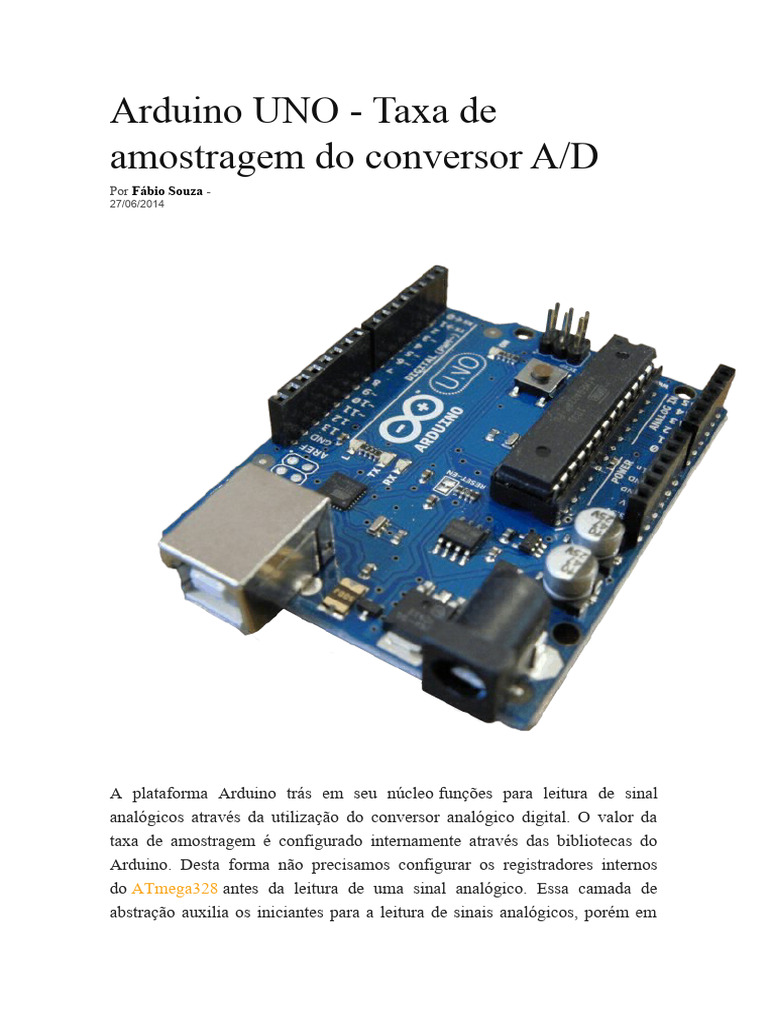 Comunicação Arduino Uno | Download grátis PDF | Conversor de analógico ...