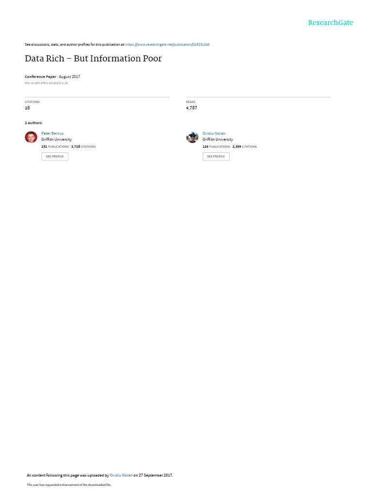 Data Rich Information Poor RG | PDF | Data | Information