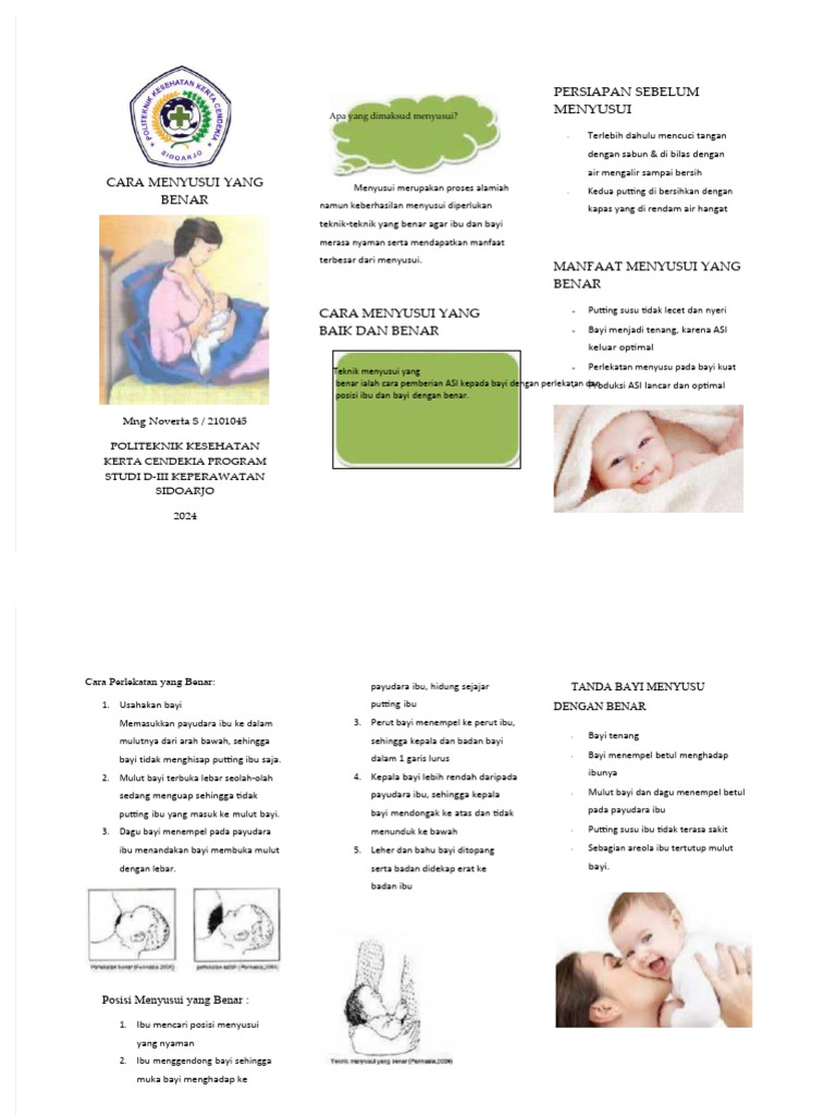 PDF Leaflet Cara Menyusui Yang Benar - Compress - Compressed - Compressed | PDF