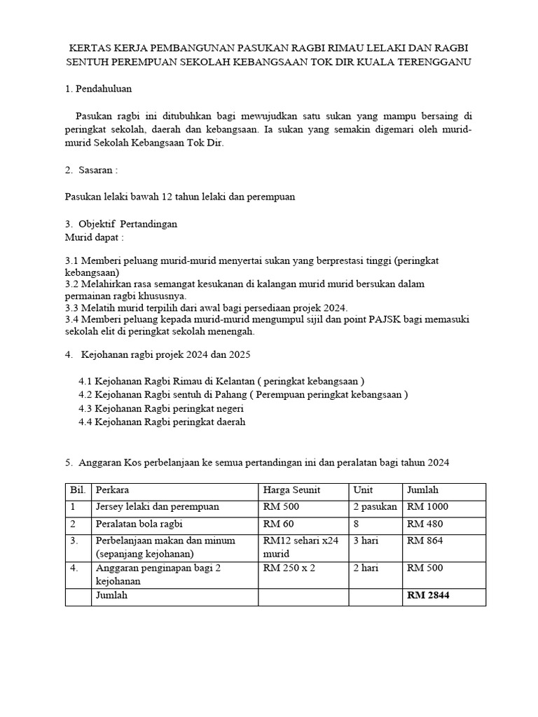 Kertas Kerja Mohon Sumbangan Dengan Komapni Ijat | PDF