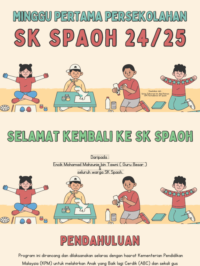 Minggu Pertama Persekolahan | PDF