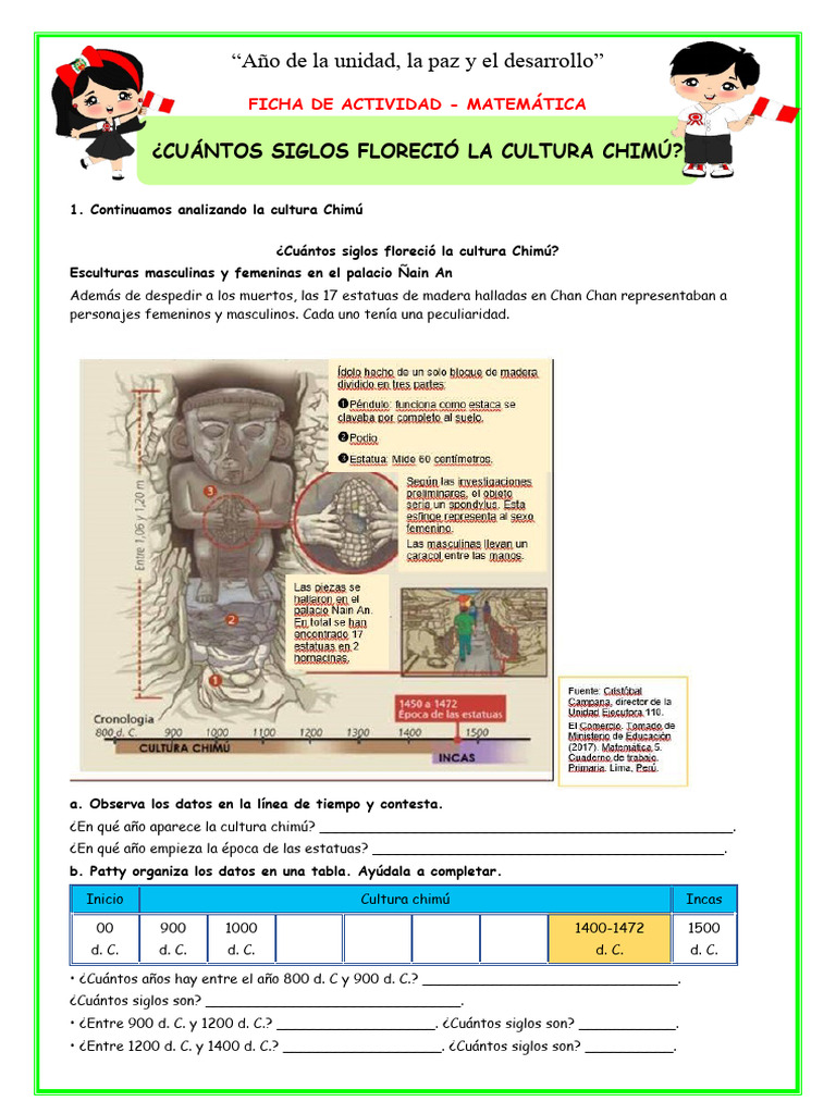 Ficha-Lun-Adicional - Cuántos Siglos Floreció La Cultura Chimú | PDF ...