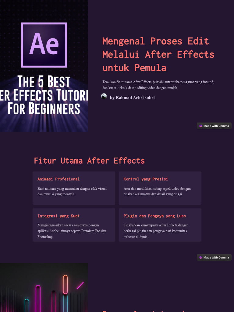 Mengenal Proses Edit Melalui After Effects Untuk Pemula | PDF | Seni | Komputer
