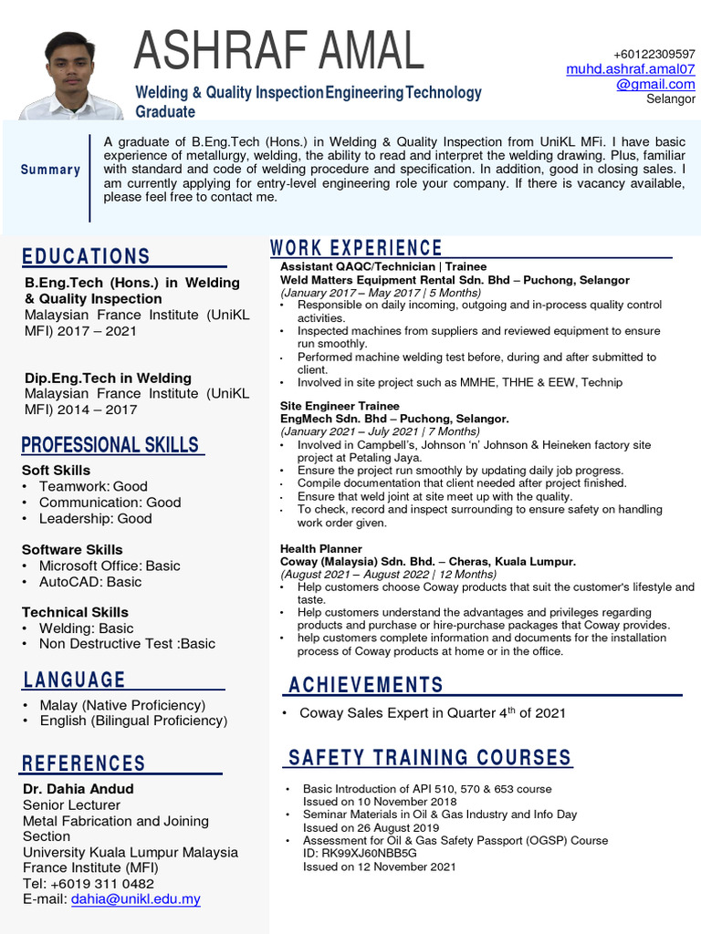 Resume - Ashraf Amal | PDF | Computing