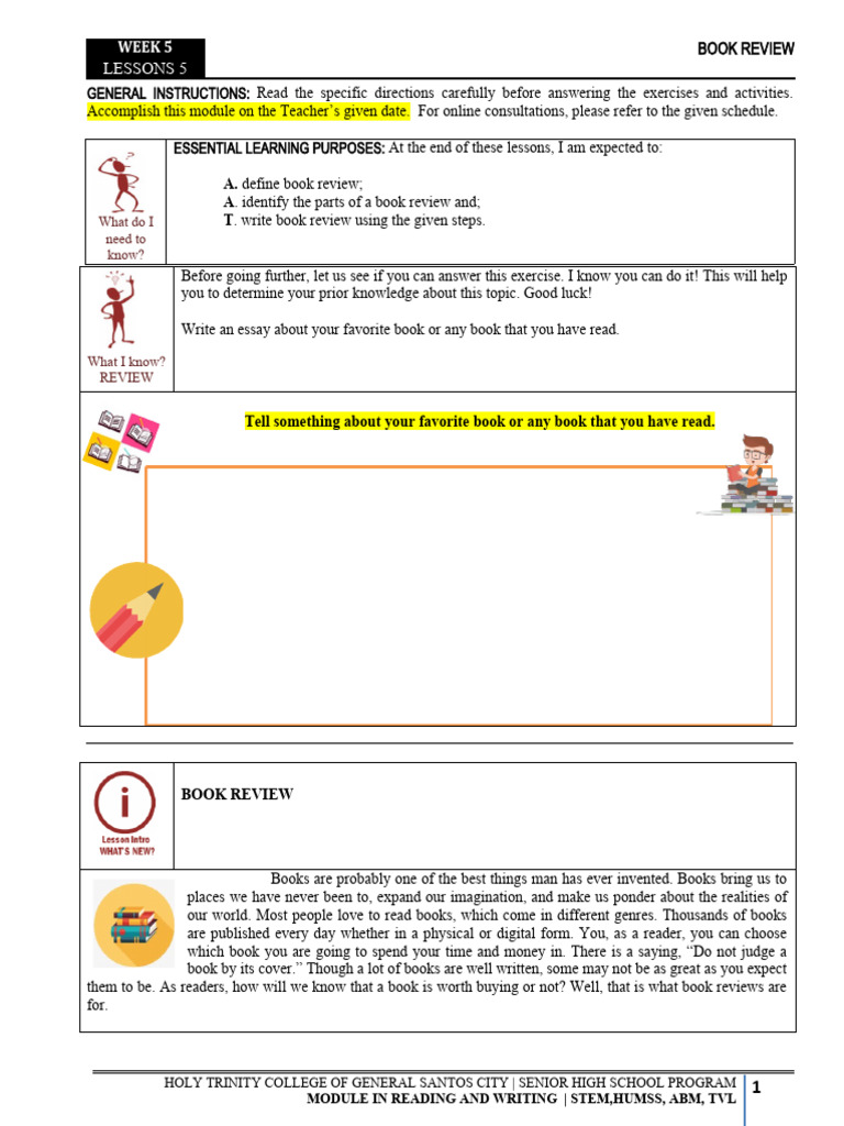 Week 5 Reading and Writing Book Review | PDF | Books | Argument
