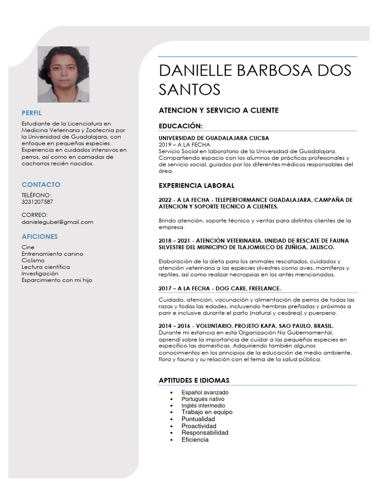 CV Danielle Barbosa | PDF