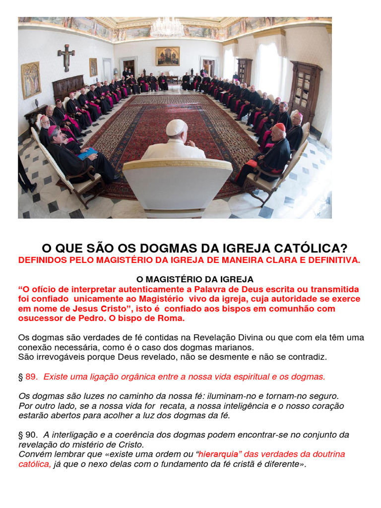 O Que São Os Dogmas Da Igreja Católica | PDF | Rosário | Maria, mãe de ...