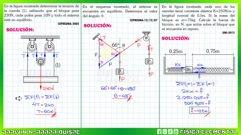 08 Estatica I Examenes | PDF
