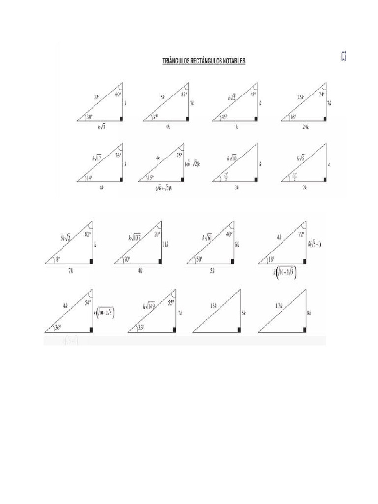 Triangulos Rectangulos Notables | PDF