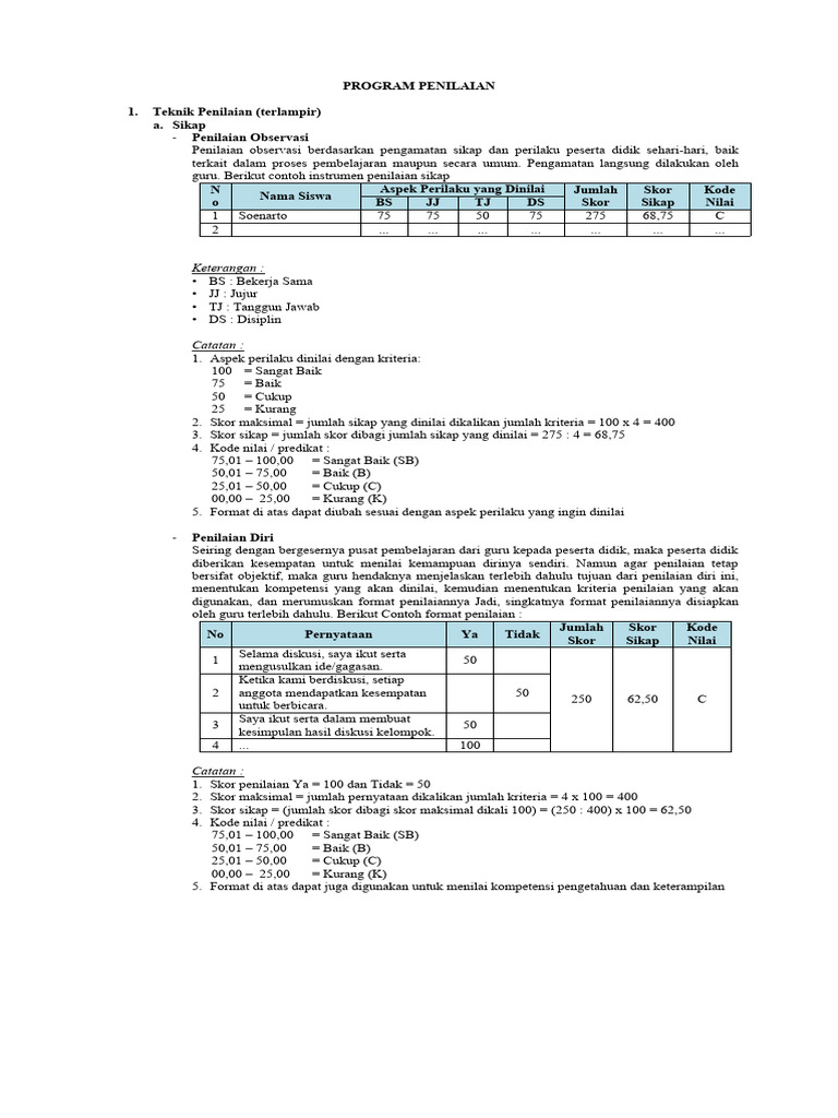 Program Penilaian Sosiologi X Semester Ganjil | PDF