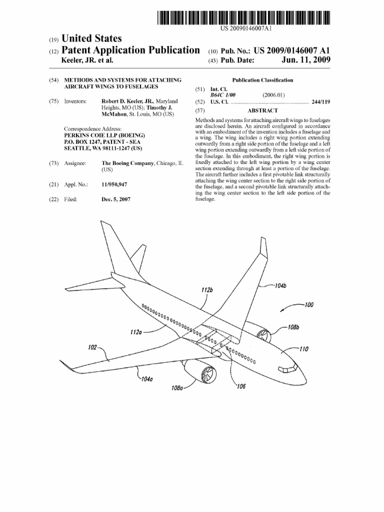 US20090146007A1 | Download Free PDF | Aircraft | Fuselage