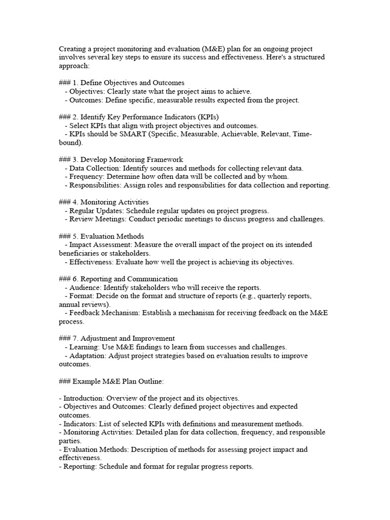 Project Identification | PDF | Evaluation | Performance Indicator