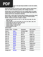 Raw Material Colour Code Identification | PDF