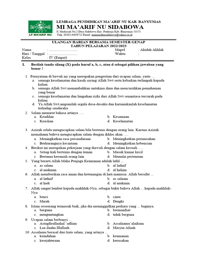 Uhb Aa KLS 4 Sem 2 | PDF