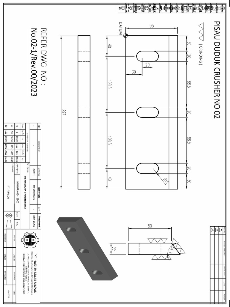 PISAU DUDUK CRUSHER NO 2-Kop | PDF