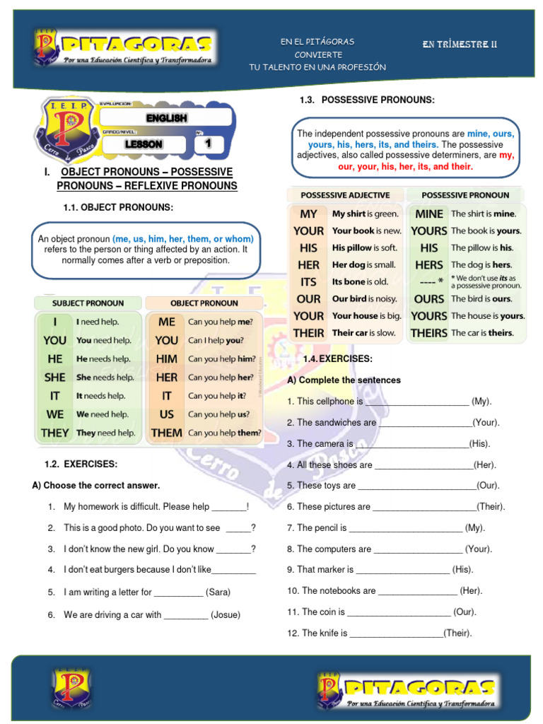 English Book 4to L1 L2 IIT | PDF | Pronoun | Linguistic Morphology