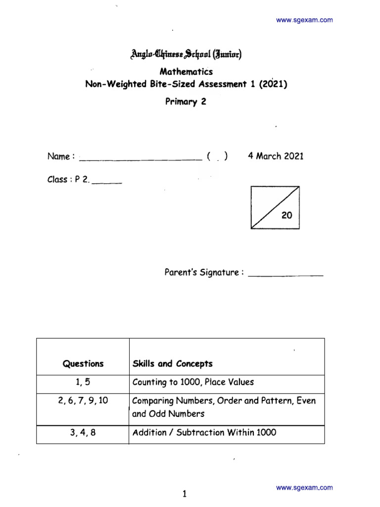 Maths Paper 2021 | PDF