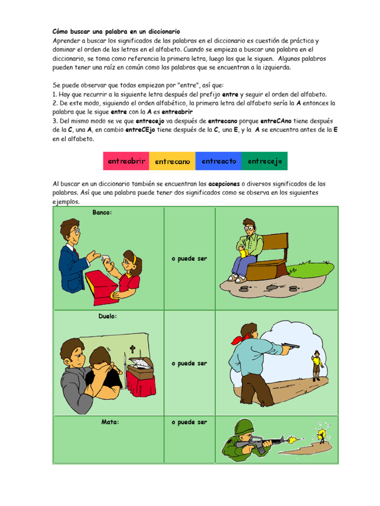 Cómo Buscar Una Palabra en Un Diccionario | PDF | Diccionario | Palabra