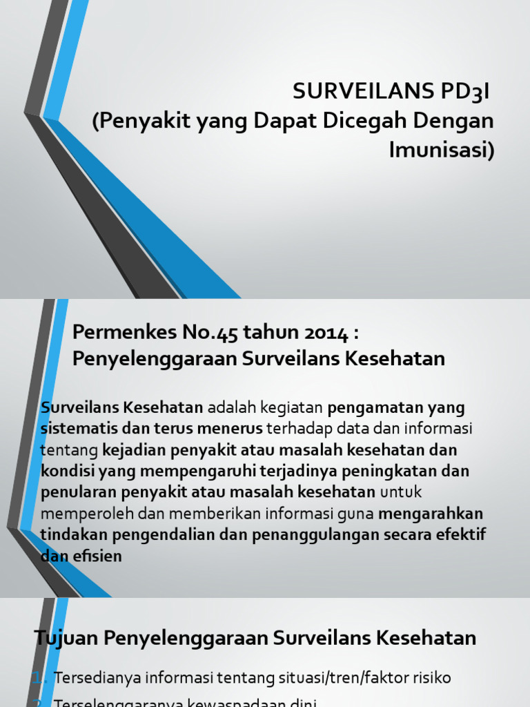 Materi Surveilan Pd3i Untuk Kader Kesehatan | PDF | Sains & Matematika