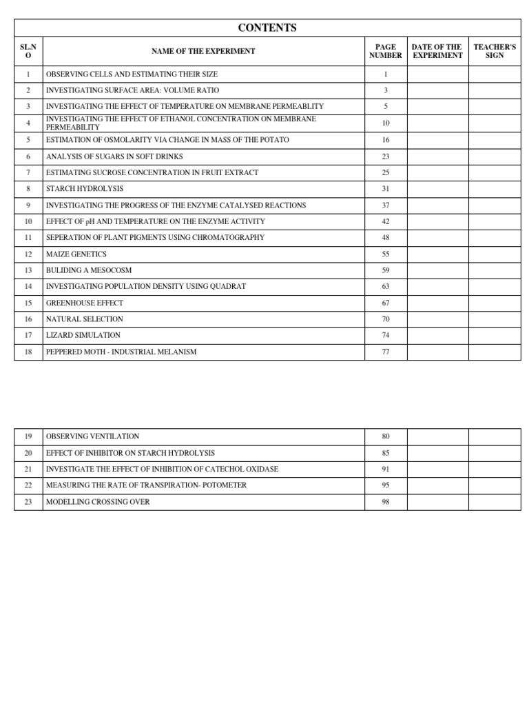 Ibdp Practical Book Final | PDF | Osmosis | Evolution