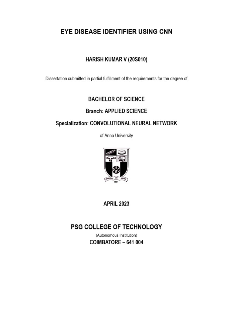 Eye Disease Identifier Using CNN | PDF | Artificial Neural Network ...