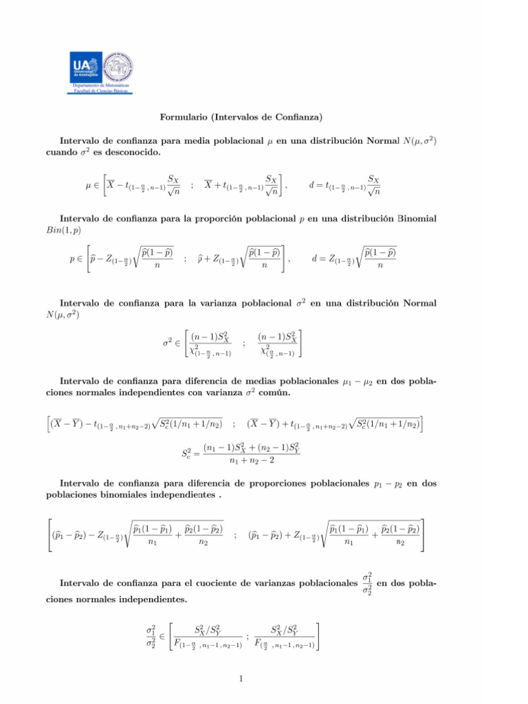 Formulario 3 Tercer Control Parcial | PDF