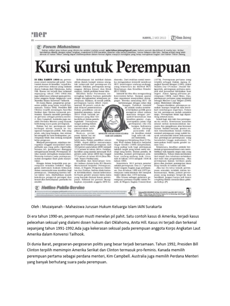 Contoh Jurnalisme Gender | PDF | Ilmu Sosial