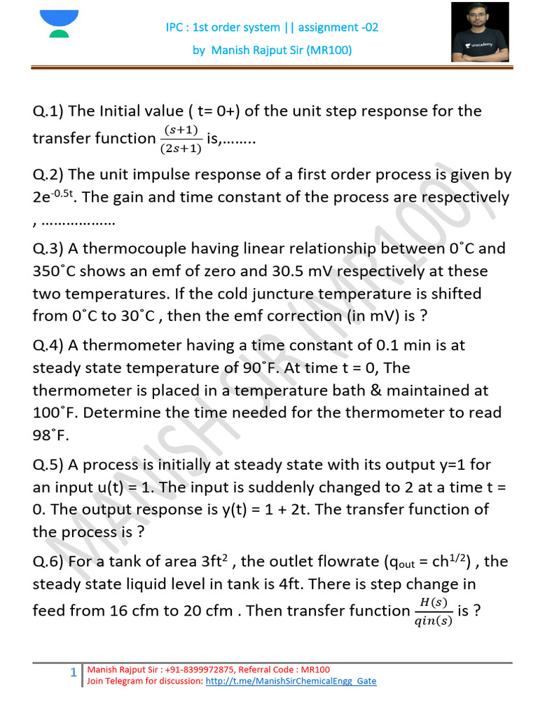 IPC Assignment 2 Manish Sir | PDF | Thermometer | Thermocouple