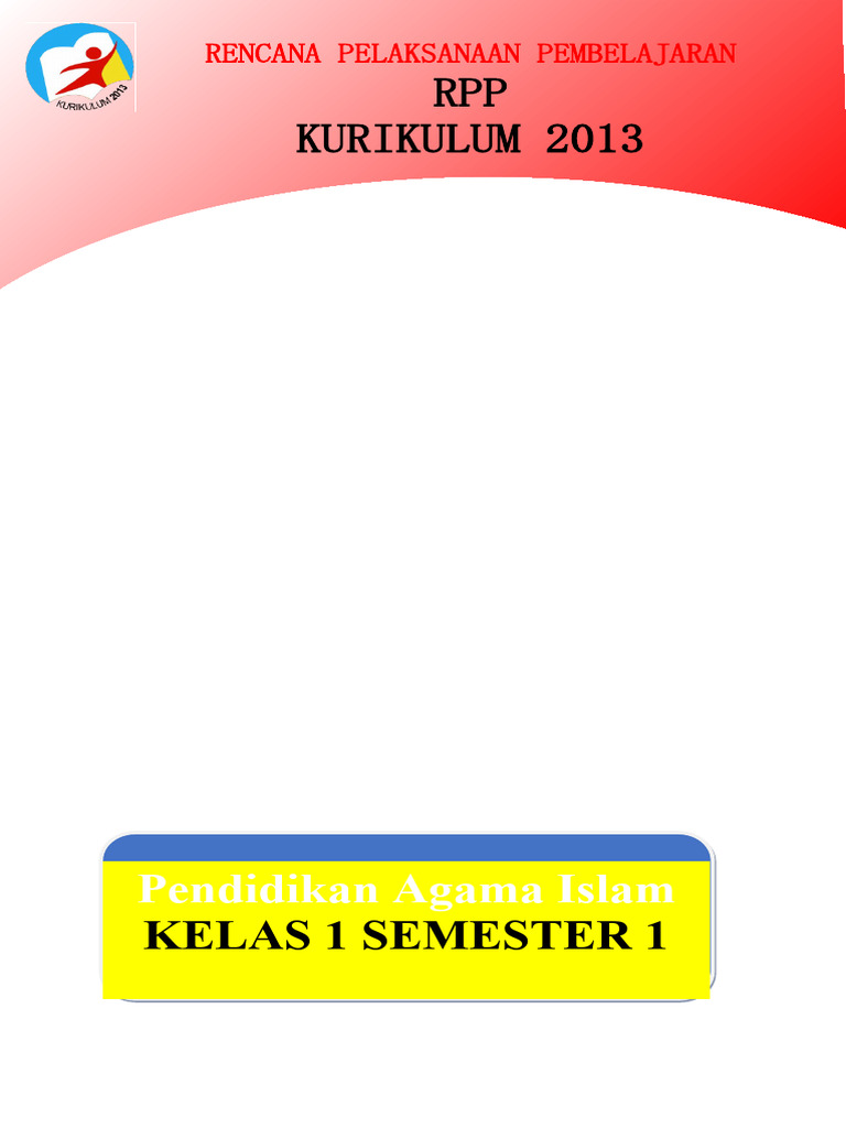 RPP 1 Lembar PAI Kelas 1 SDMI sem 1 | PDF