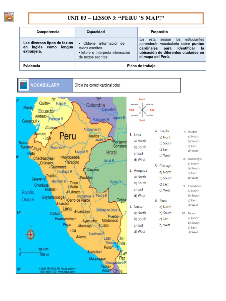 Lesson 3 - Peru's Map | PDF