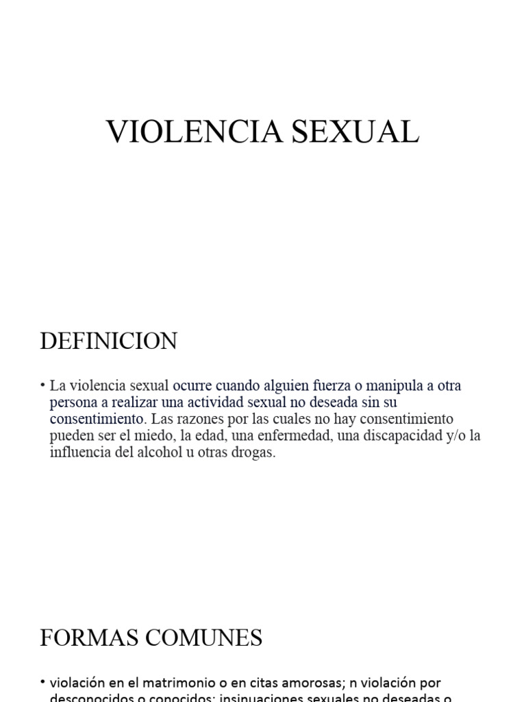 Impacto y Prevención de la Violencia Sexual | PDF | Violación | Violencia