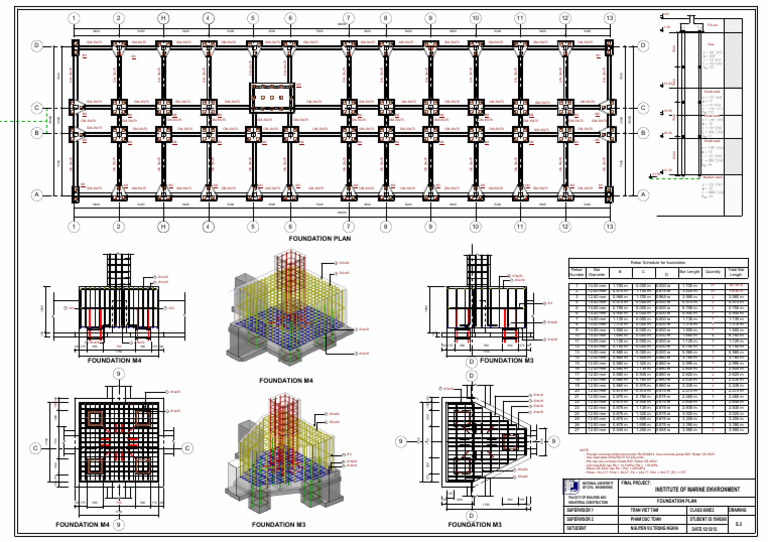 Khung - Sheet - S-3 - FOUNDATION PLAN | PDF