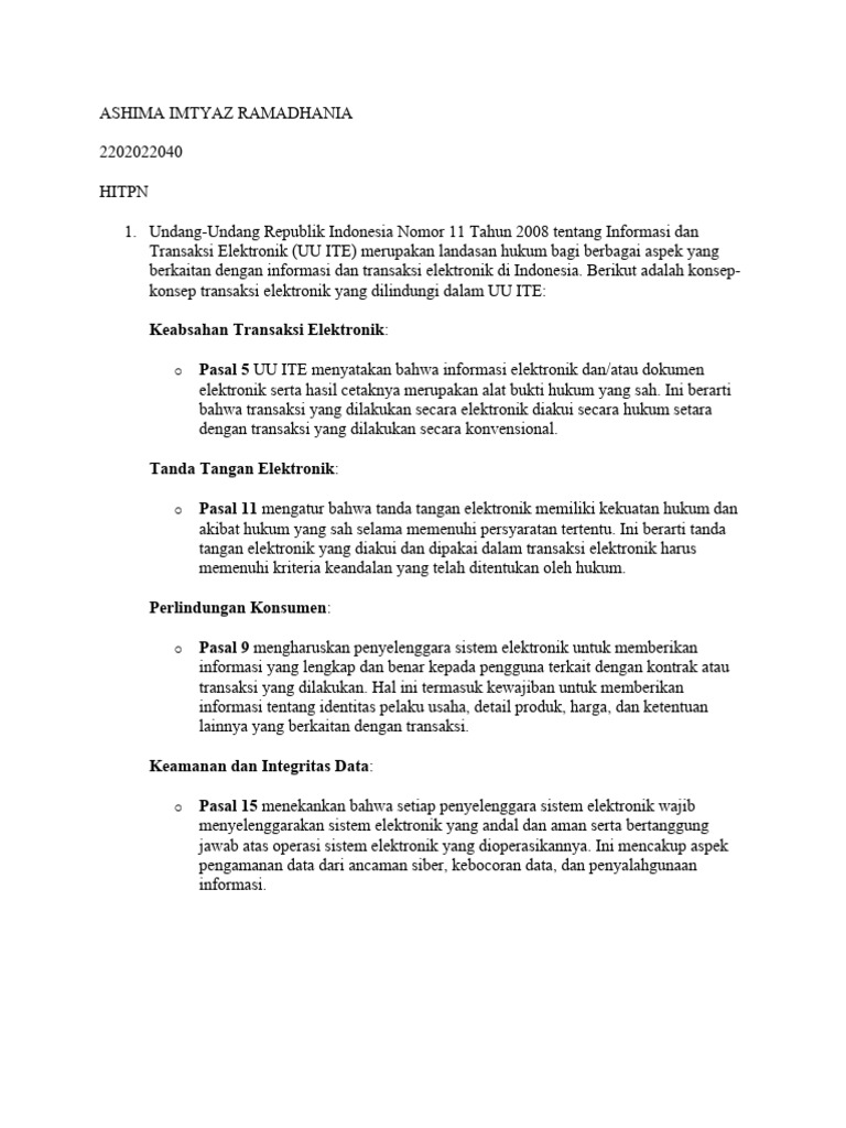 Ashima Imtyaz Ramadhania Uas Hitpn 2202022040 Yarsi | PDF